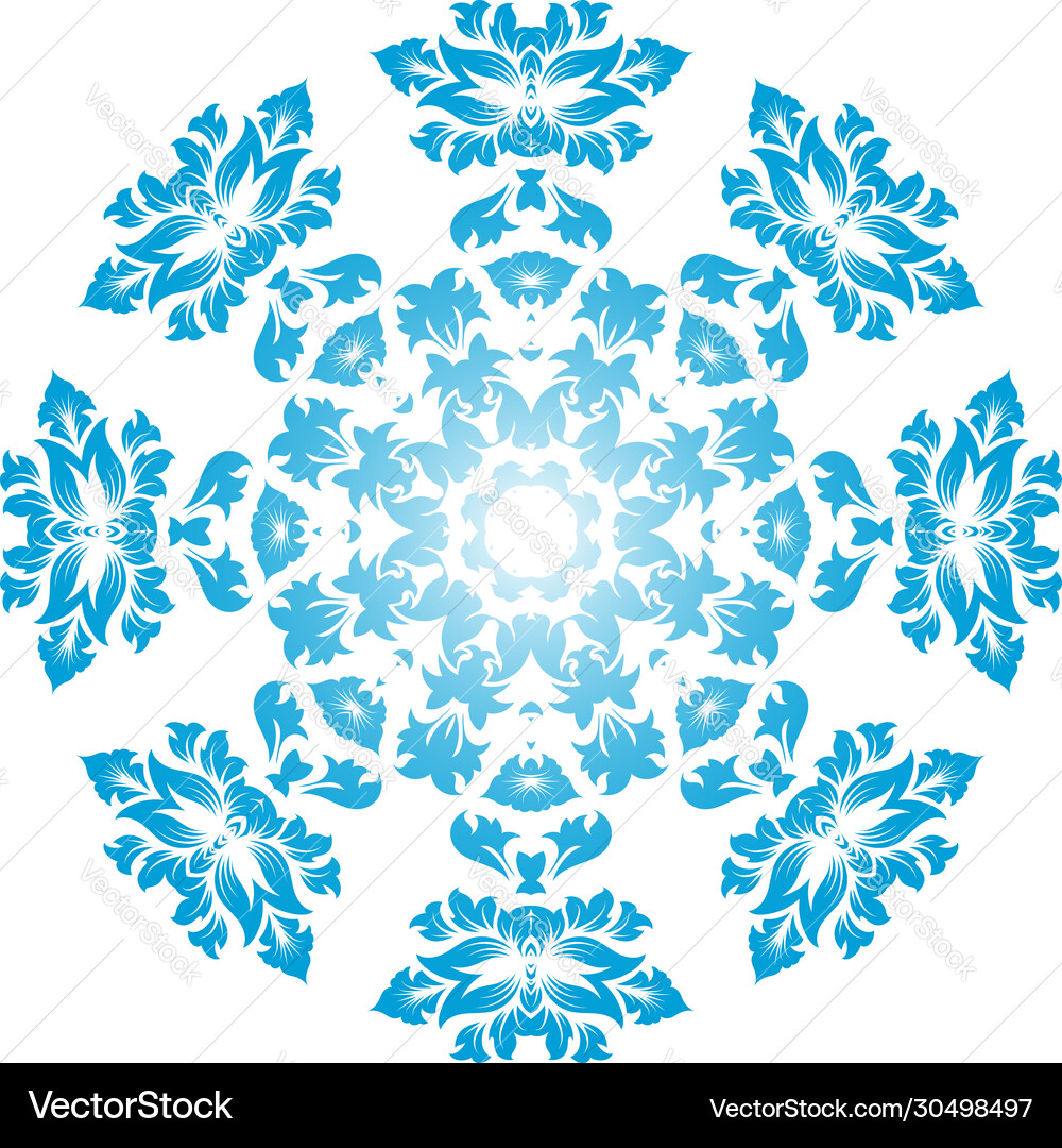 Circle snowflake Royalty Free Vector Image - VectorStock