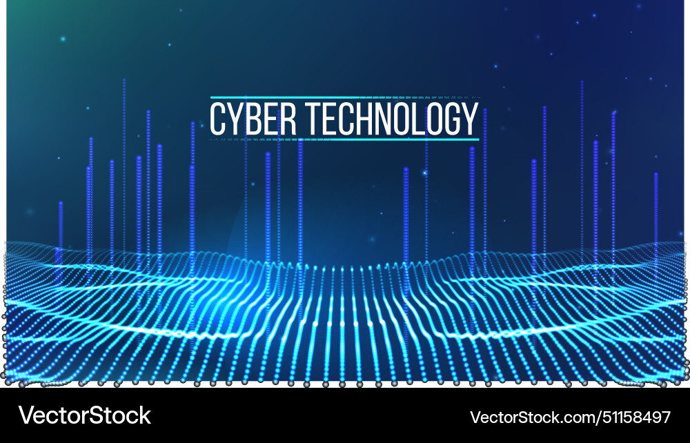 Cyber technology background digital Royalty Free Vector