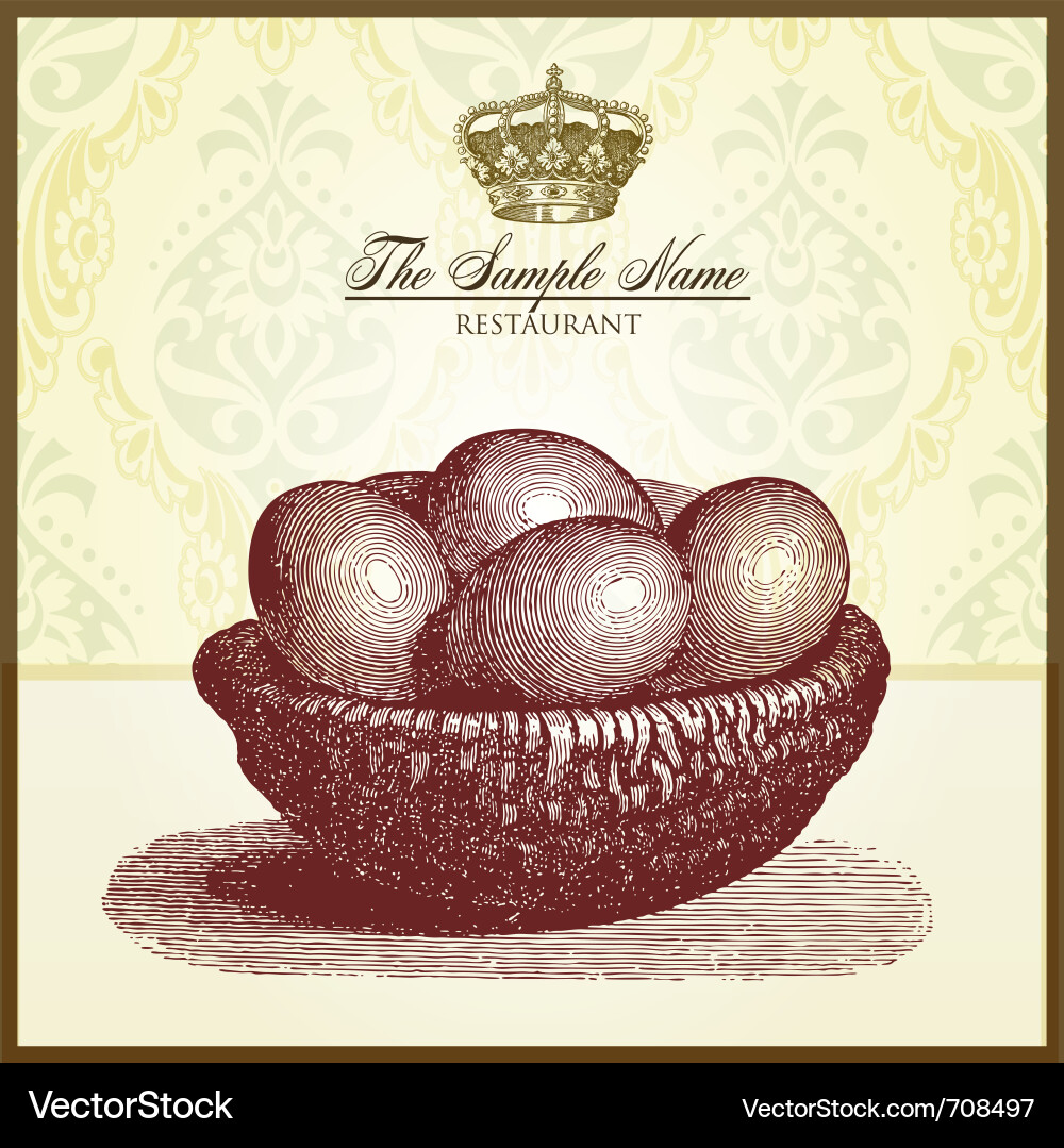 Vintage Restaurant Menu Background Royalty Free Vector Image