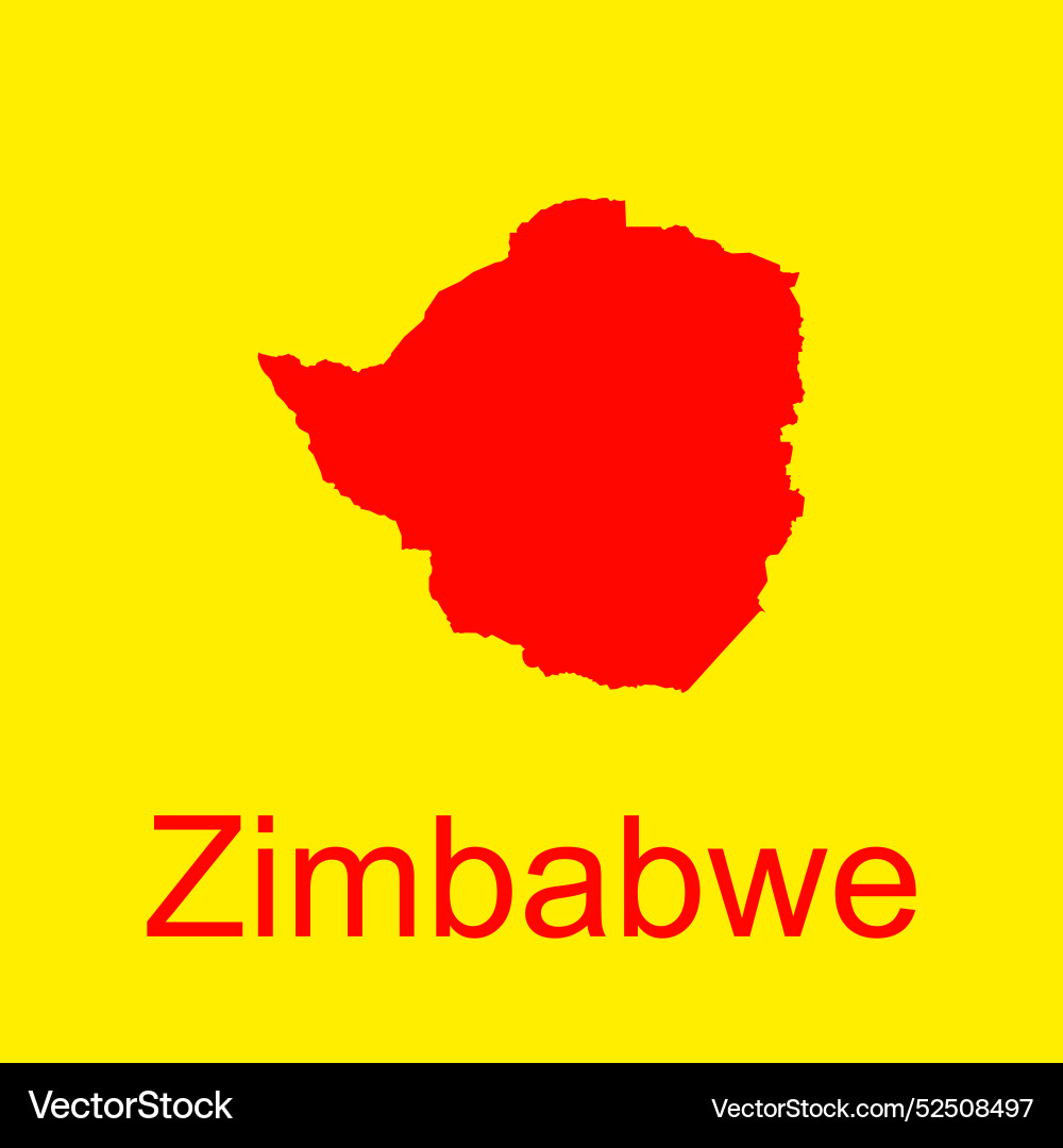 Zimbabwe country map icon Royalty Free Vector Image