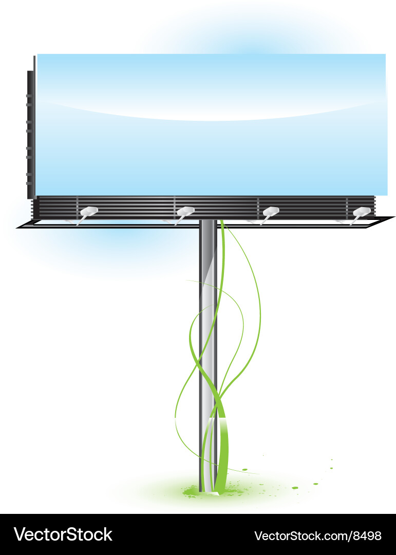 Blank billboard Royalty Free Vector Image - VectorStock