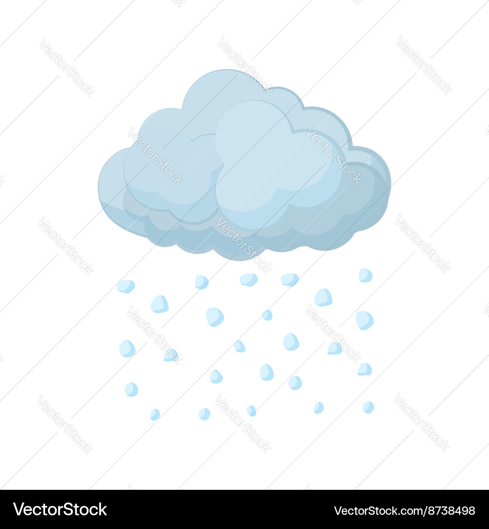 Cartoon Cloud and Hail Icon Royalty Free Vector Image