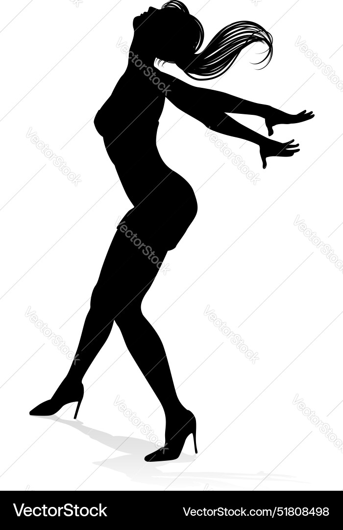 Dance dancer silhouette Royalty Free Vector Image