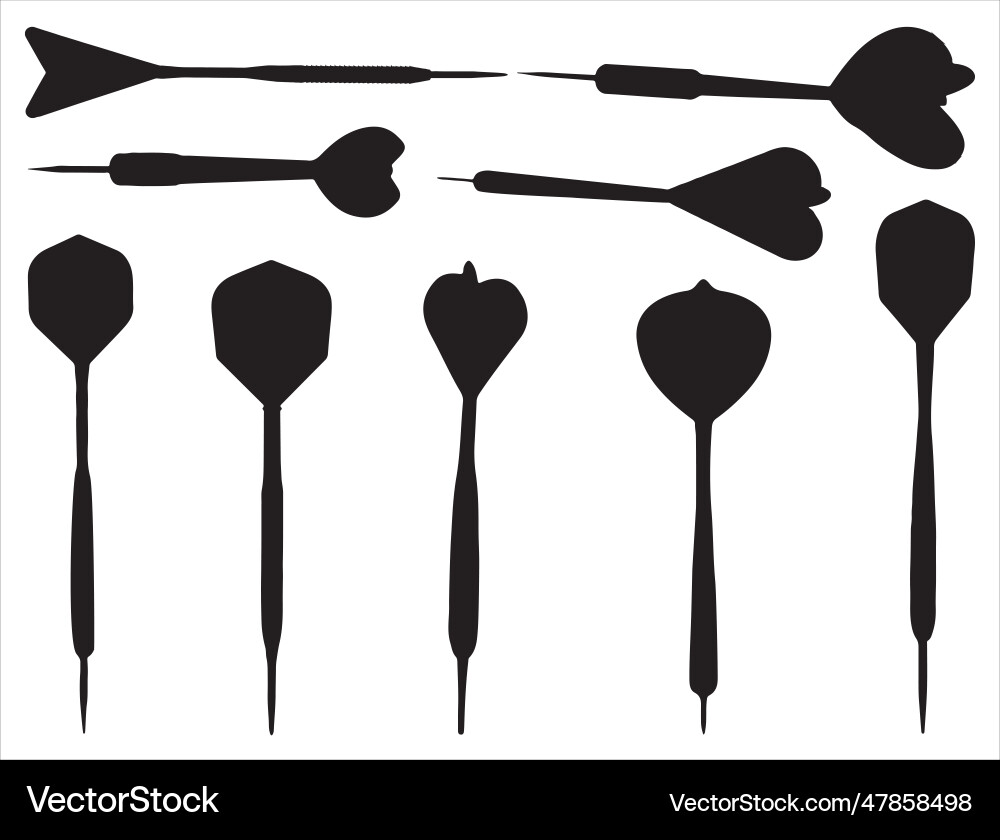 Dart icon silhouette Royalty Free Vector Image