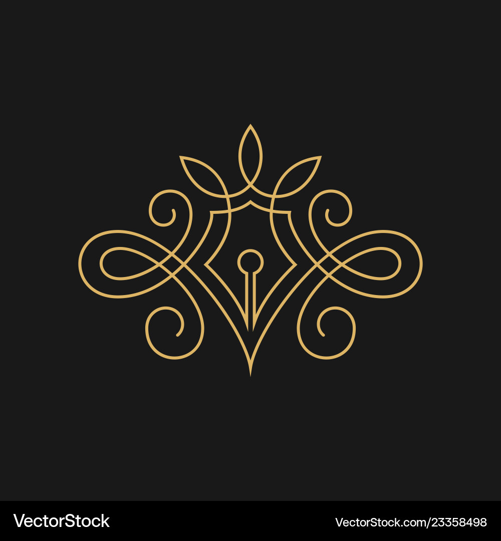 Lovely author or writer symbol image Royalty Free Vector