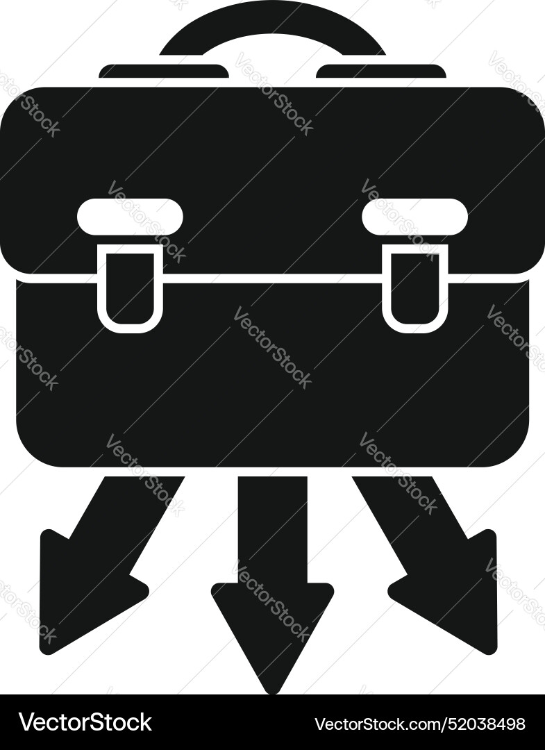 Portfolio optimization icon showing Royalty Free Vector