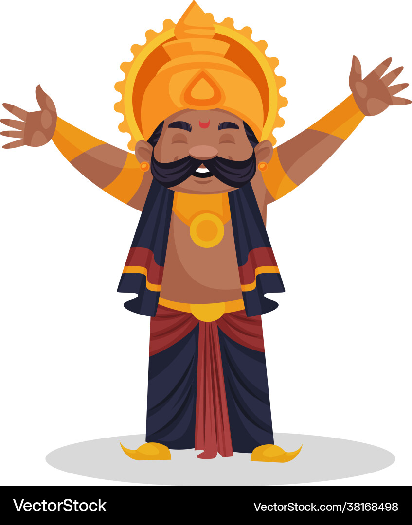 Ravana Cartoon Charakter Lizenzfreies Vektorbild