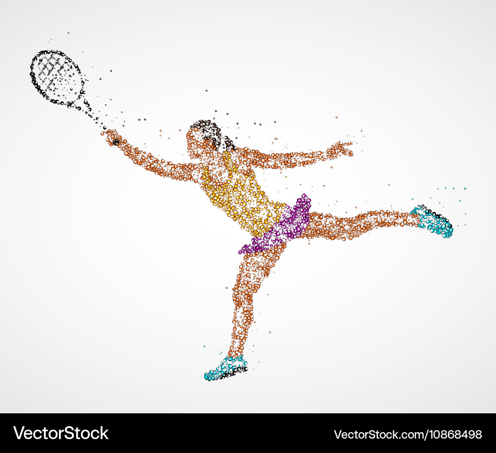 Tennis abstract player Royalty Free Vector Image