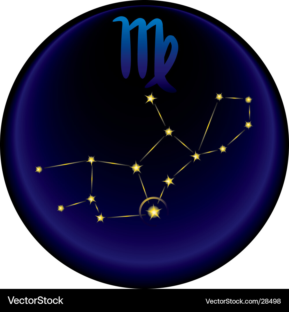 Zodiac virgo sign Royalty Free Vector Image - VectorStock
