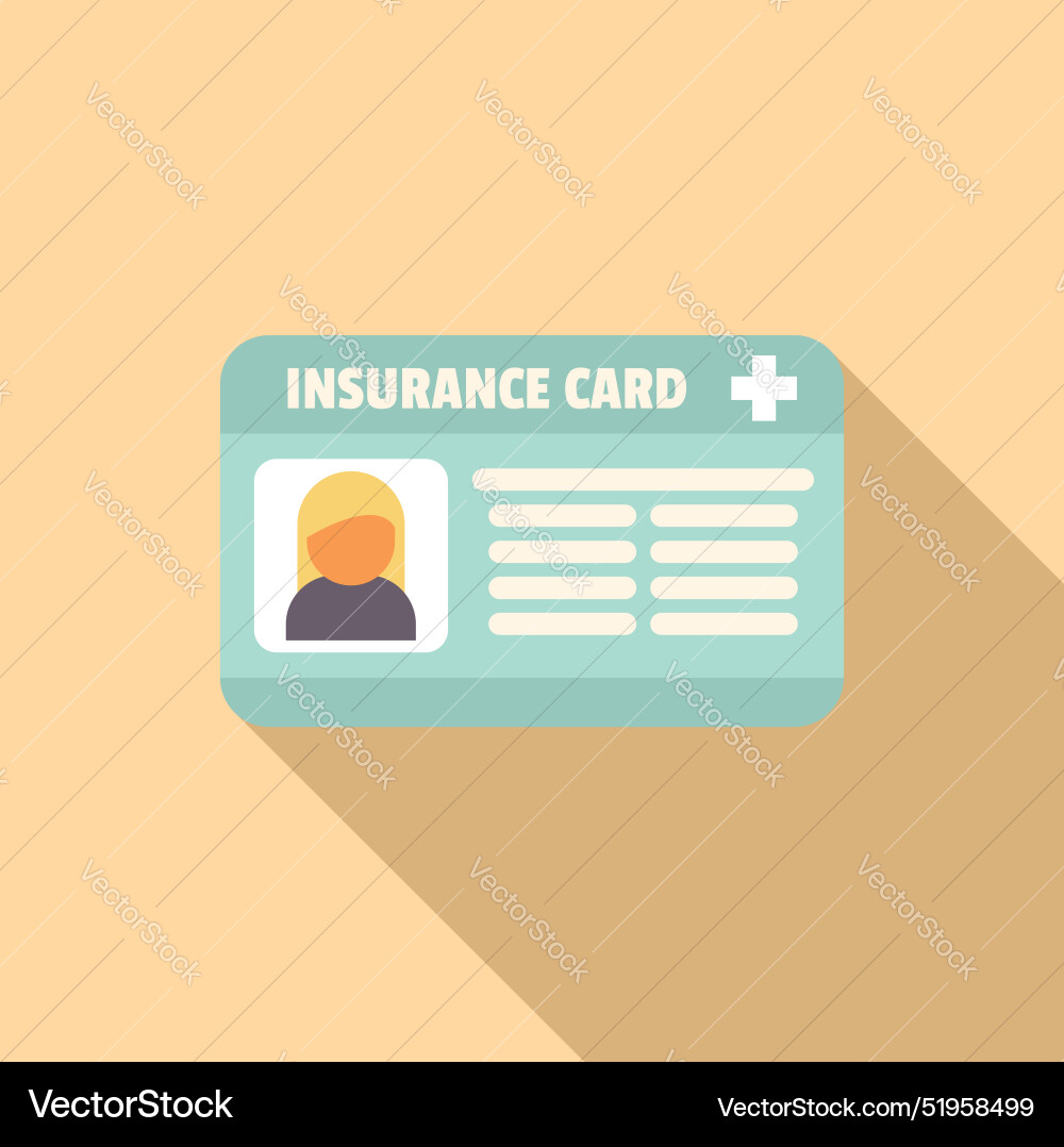 Insurance card displaying medical coverage Vector Image