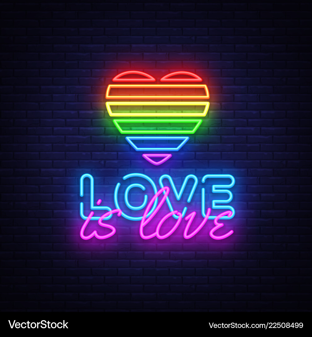 Love is neon text design template Royalty Free Vector Image
