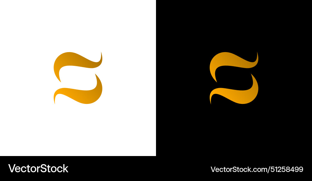 Luxurious and unique s logo design Royalty Free Vector Image