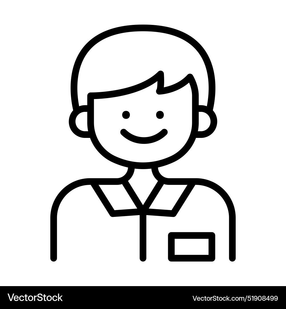 Man icon in thin line style graphic design Vector Image