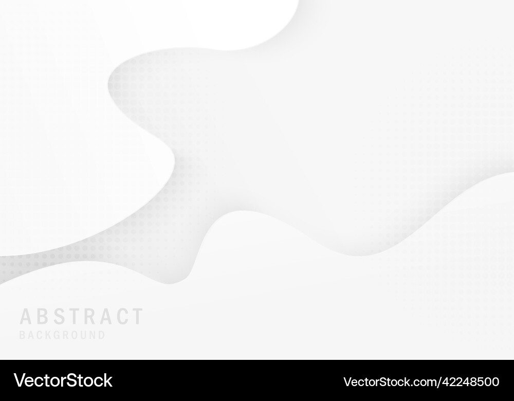 Abstract minimal style of gradient white papercut Vector Image