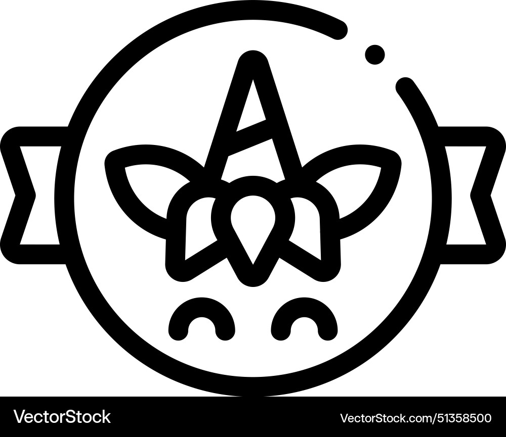 Badge icon thin linear style design isolated Vector Image