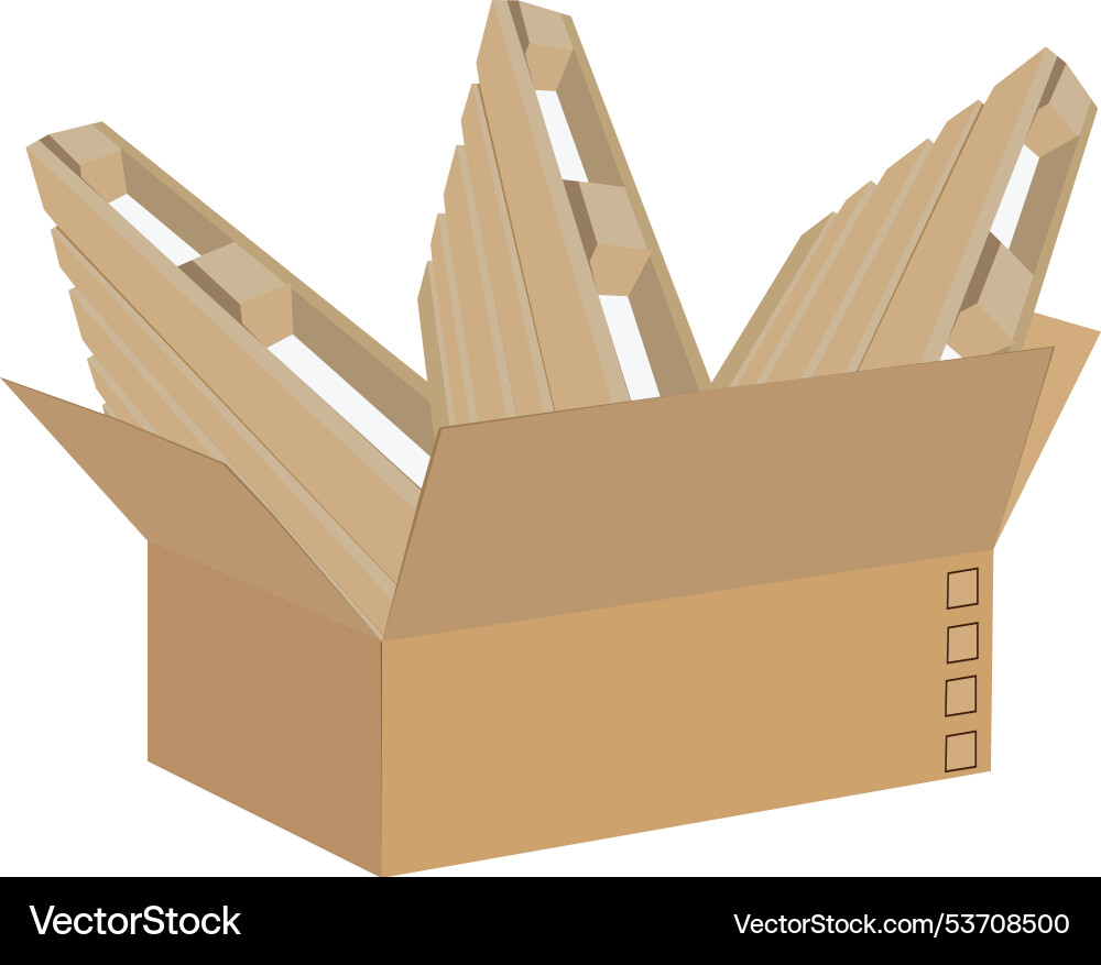 Box pallets Royalty Free Vector Image - VectorStock