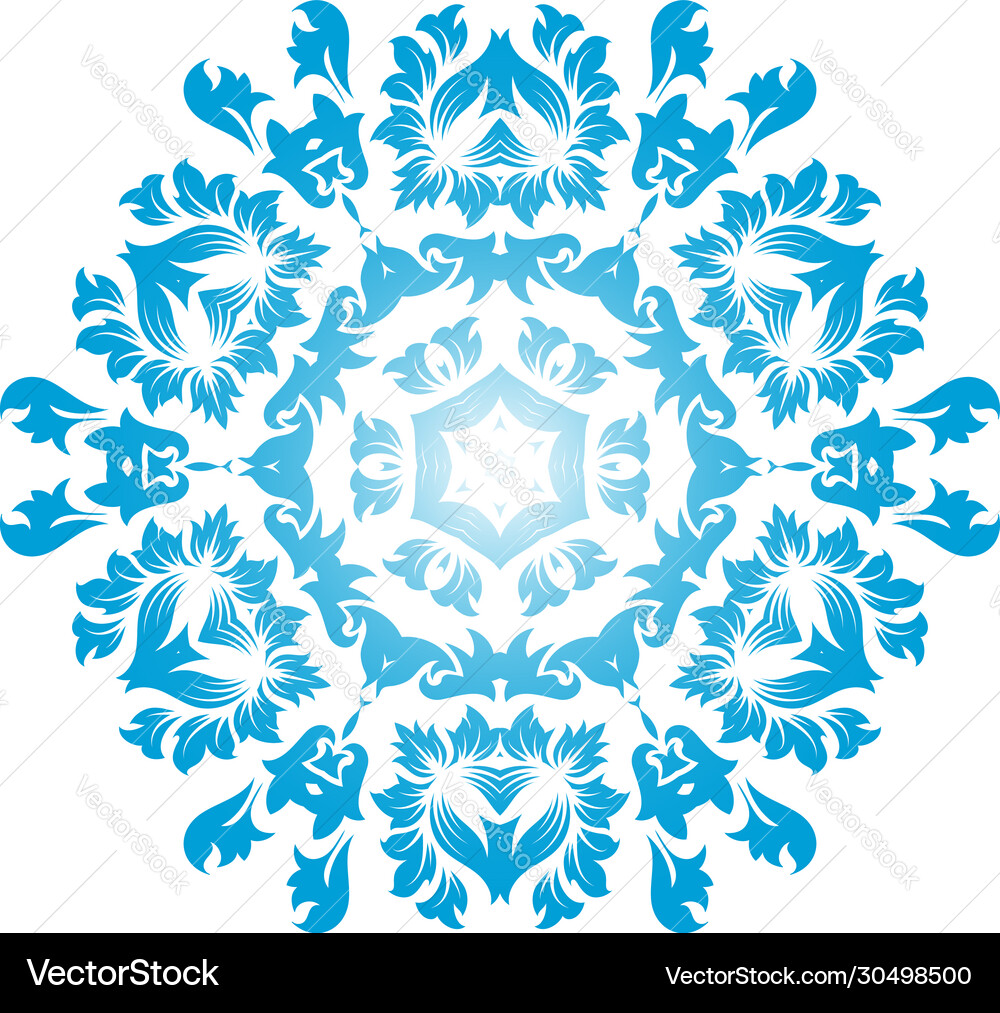 Circle snowflake Royalty Free Vector Image - VectorStock