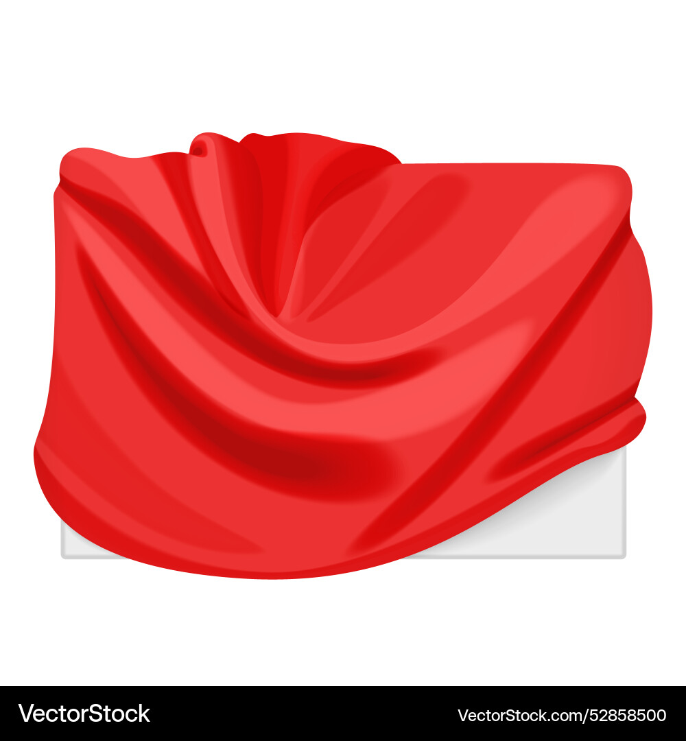 Red drapery on white background Royalty Free Vector Image
