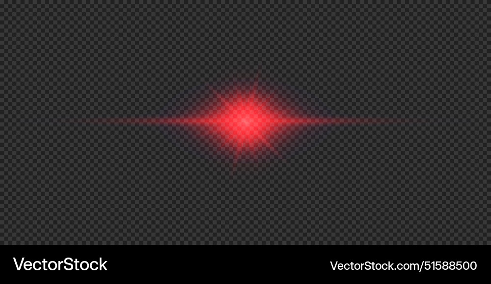 Red horizontal light effect of lens flares Vector Image