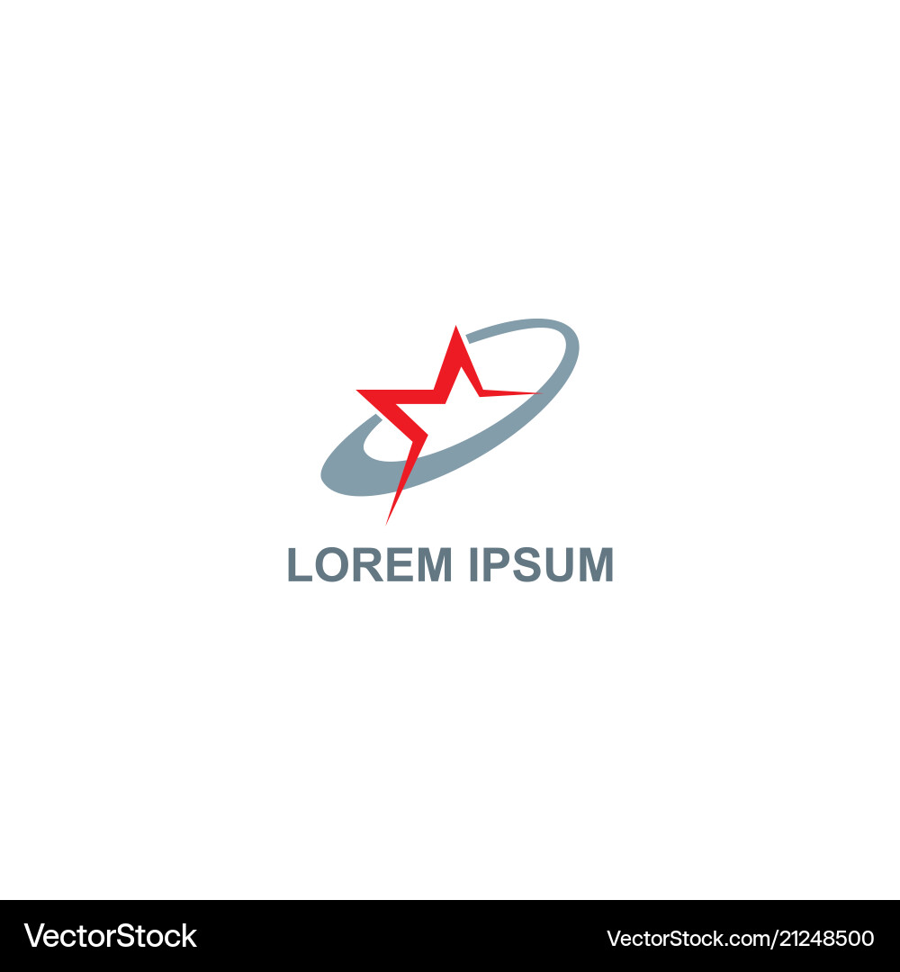 Star technology company logo Royalty Free Vector Image