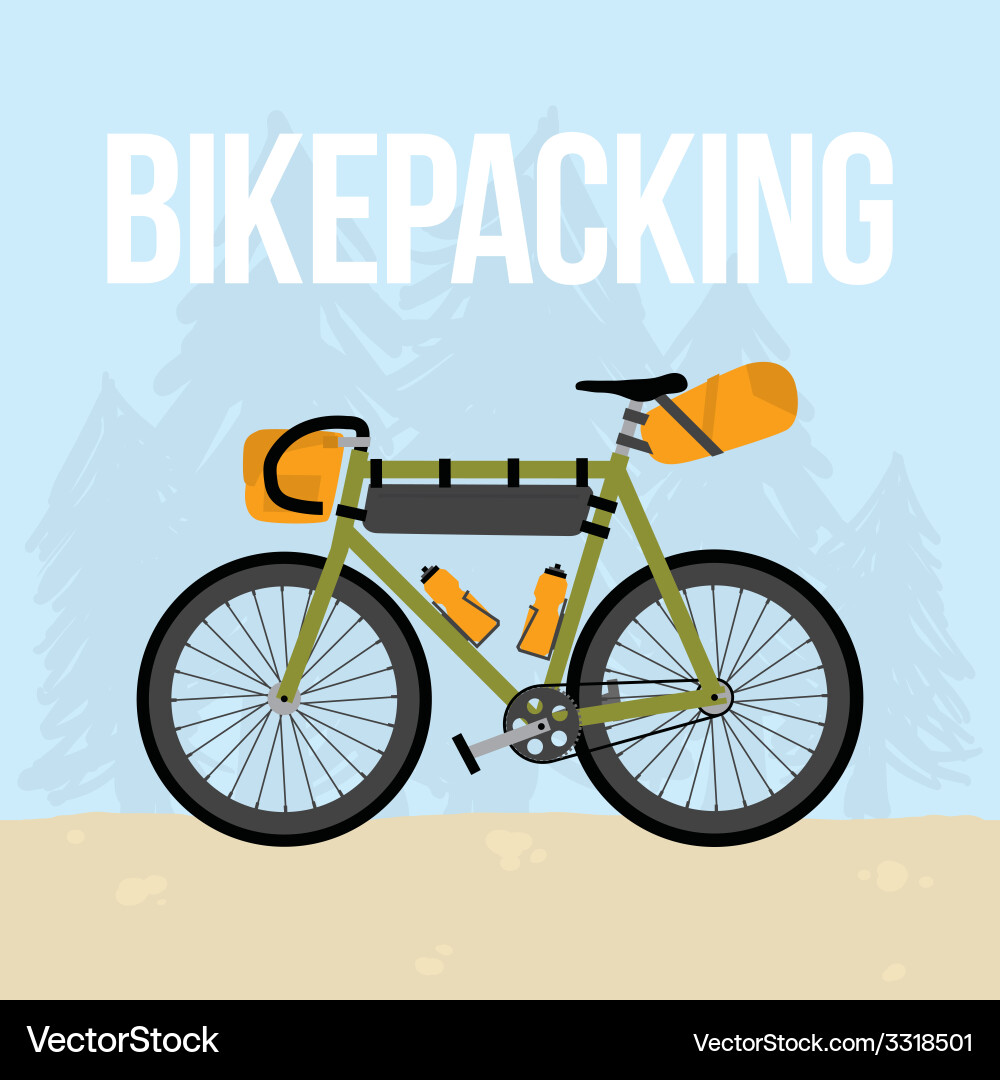 Bikepacking Royalty Free Vector Image - VectorStock
