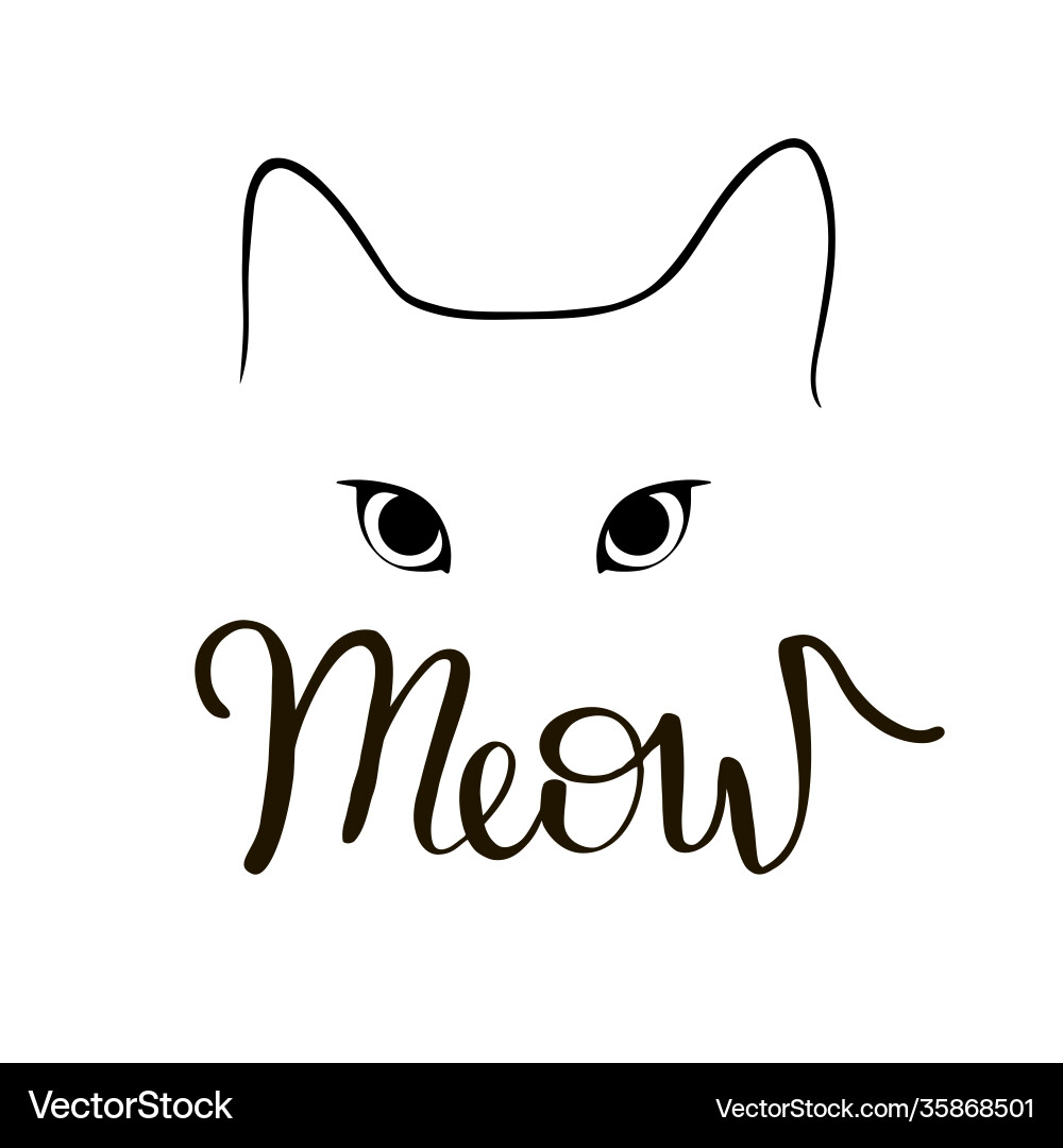 Cat meow Royalty Free Vector Image - VectorStock