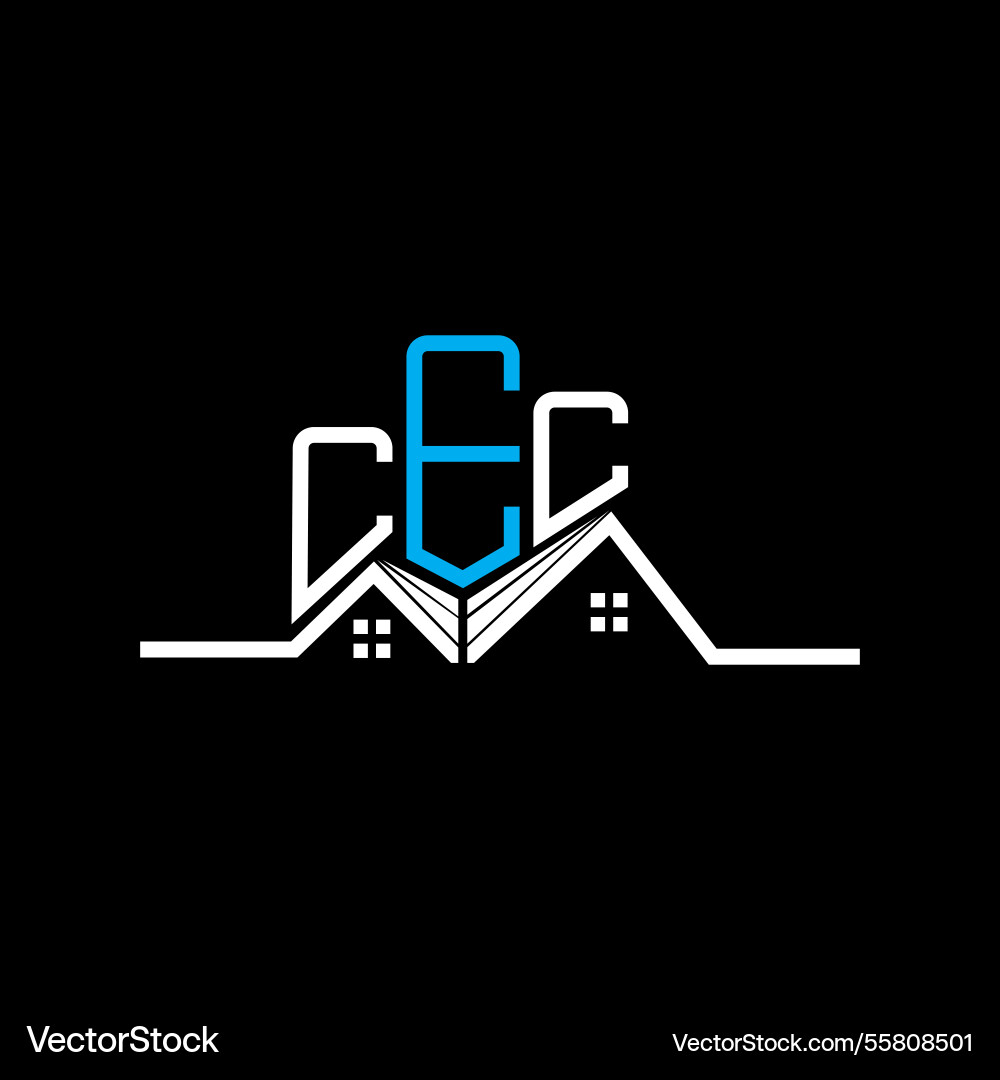 Cec real state logo design simple and modern Vector Image