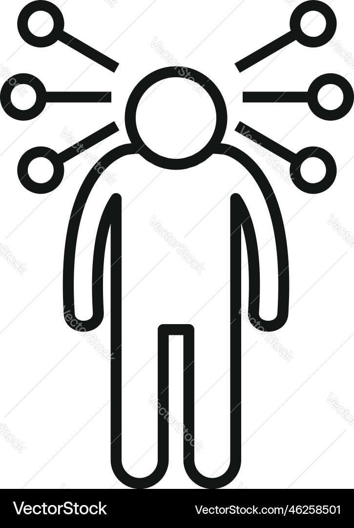 Core vision icon outline social trust Royalty Free Vector