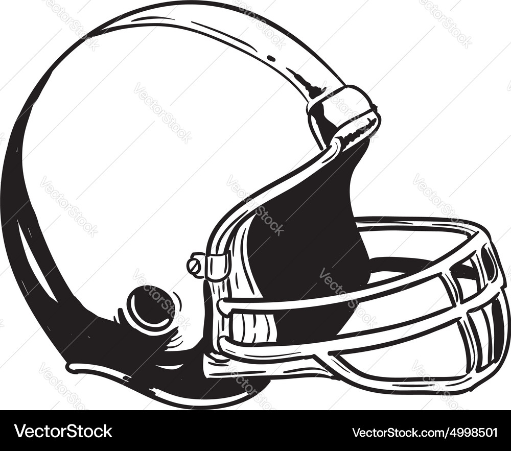 Football helmet Royalty Free Vector Image - VectorStock