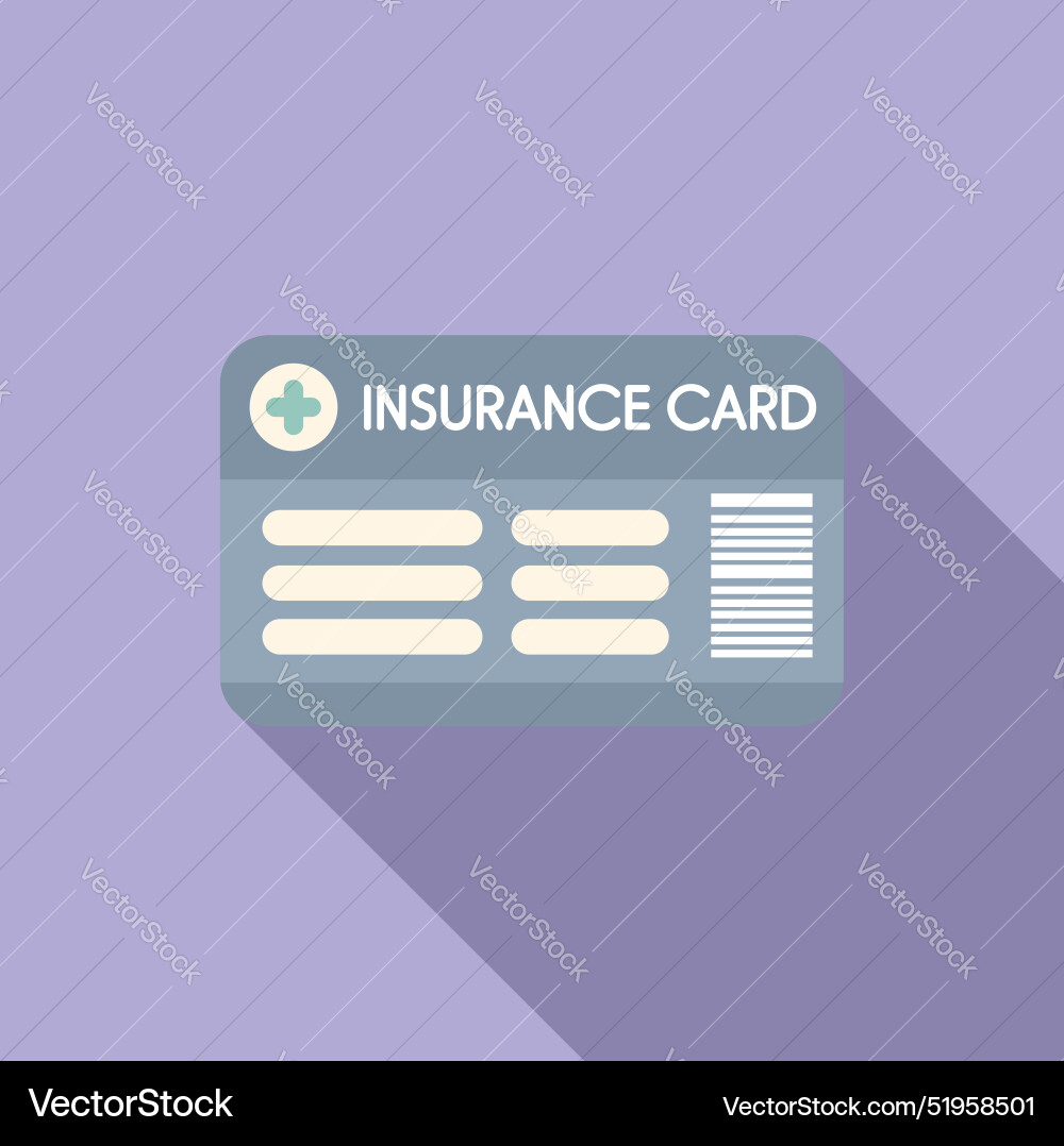 Insurance card health coverage Royalty Free Vector Image