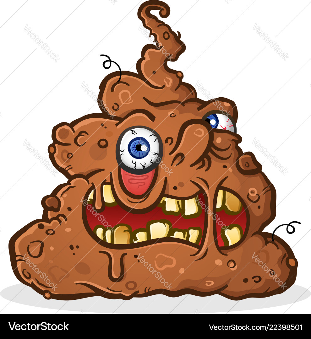 Melting Poop Monster – Royalty-Free Vector | VectorStock