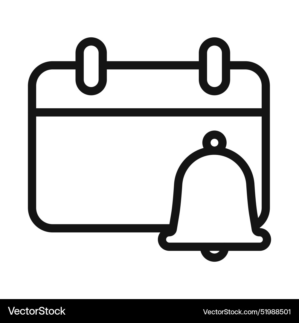 Notification reminder icon mark in filled style Vector Image