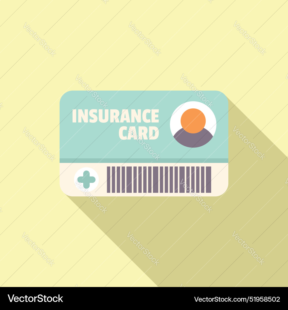 Insurance card displaying personal data Royalty Free Vector