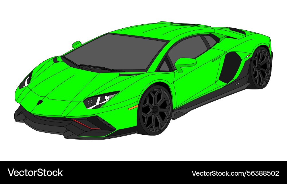Lamborghini aventador lp 780 Royalty Free Vector Image