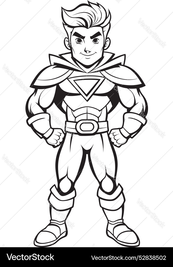 Mighty guardian emblematic hero icon supercharged Vector Image