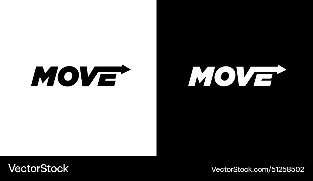 Modern and professional move logo design Vector Image