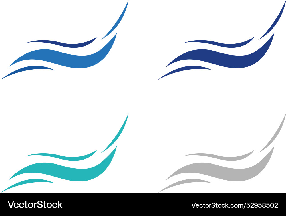 Ocean wave sign symbol logo Royalty Free Vector Image