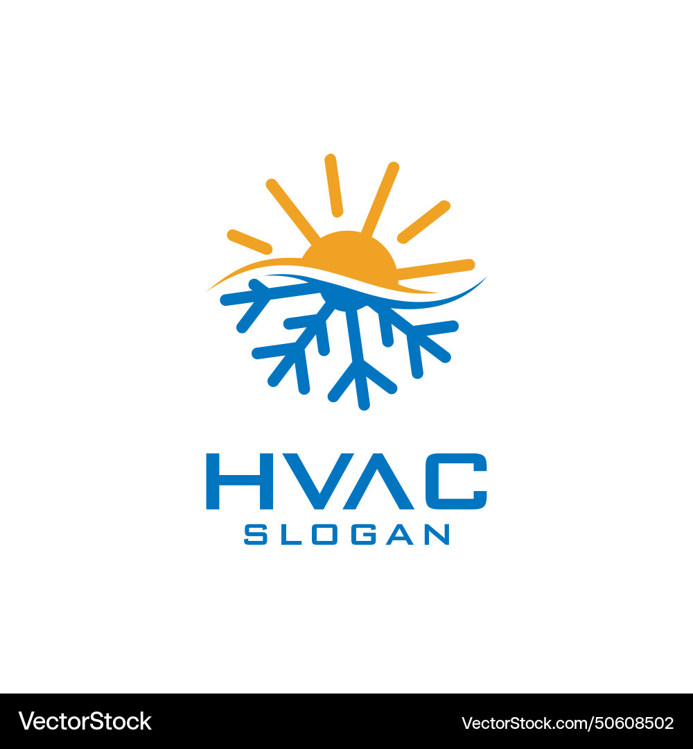 Weather logo hvac design Royalty Free Vector Image
