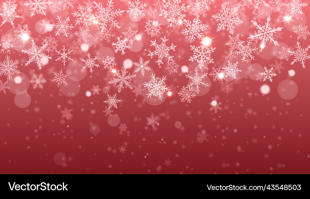 Christmas background of snowflakes Royalty Free Vector Image