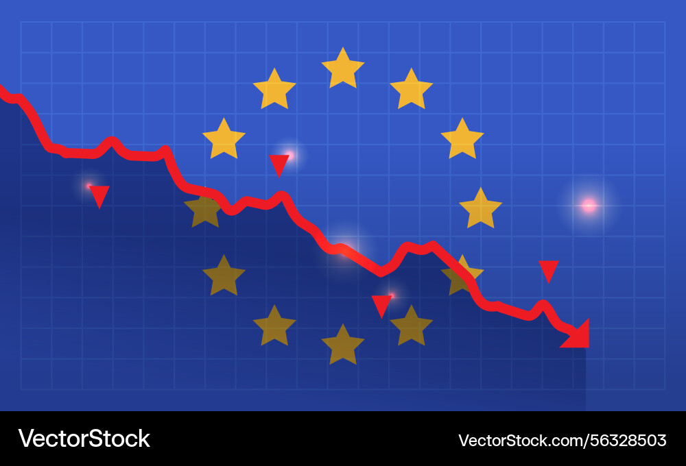 European union trade war tariffs economic Vector Image