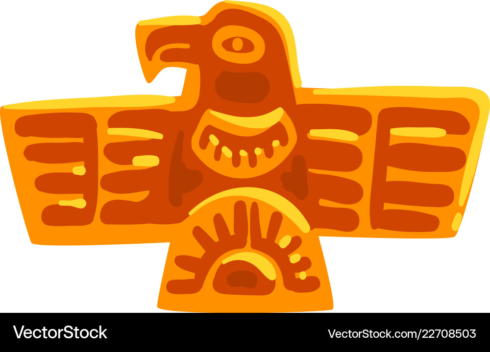Maya civilization symbol ancient totem bird Vector Image