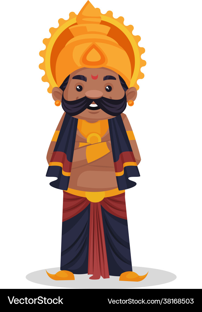 Ravana cartoon character Royalty Free Vector Image