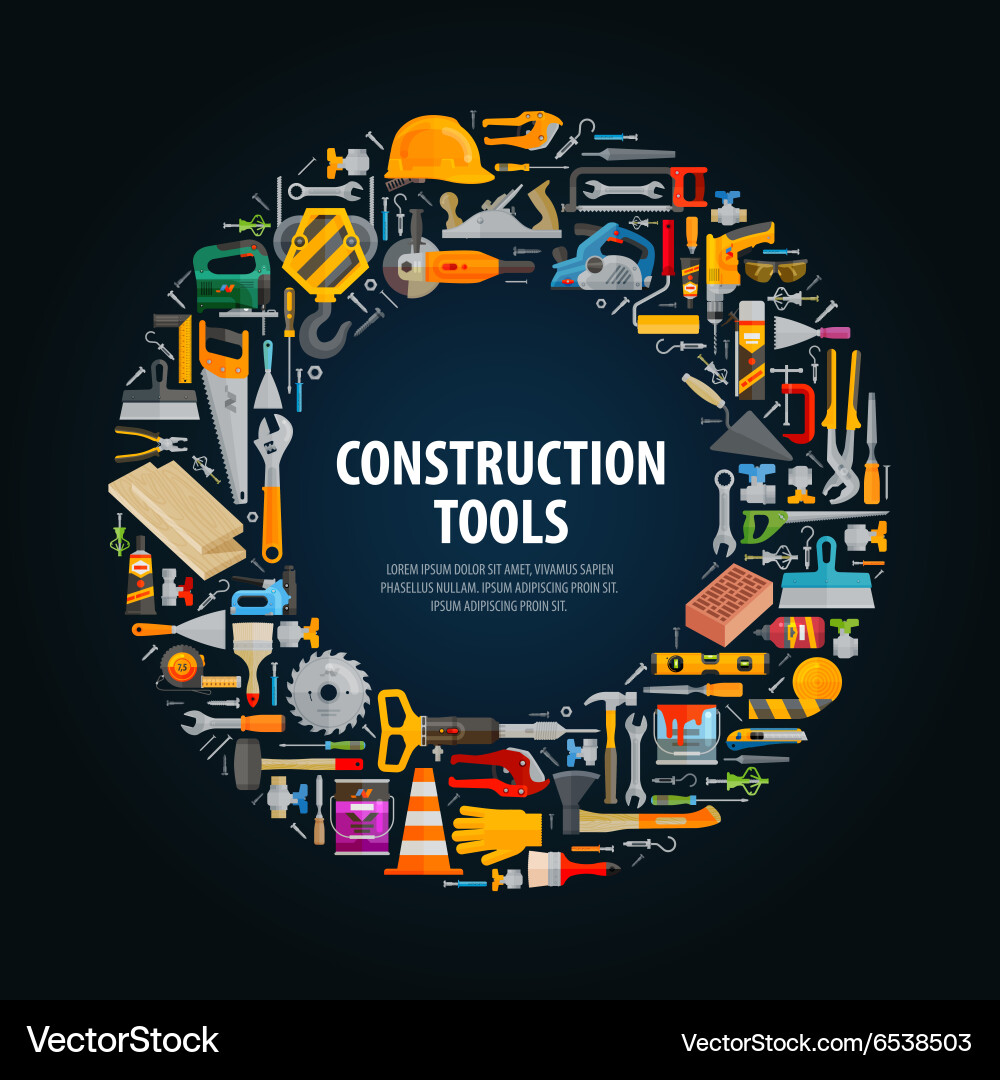 Repair and construction logo design Royalty Free Vector