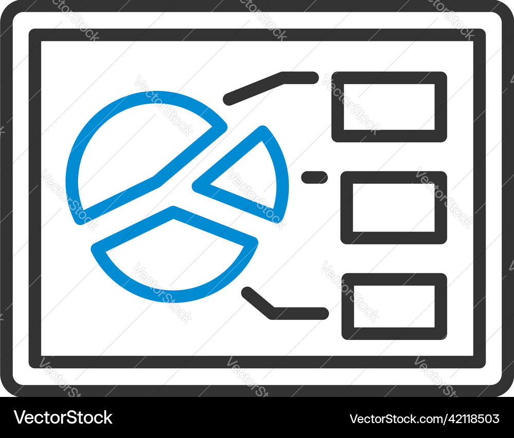 Tablet with analytics diagram icon Royalty Free Vector Image