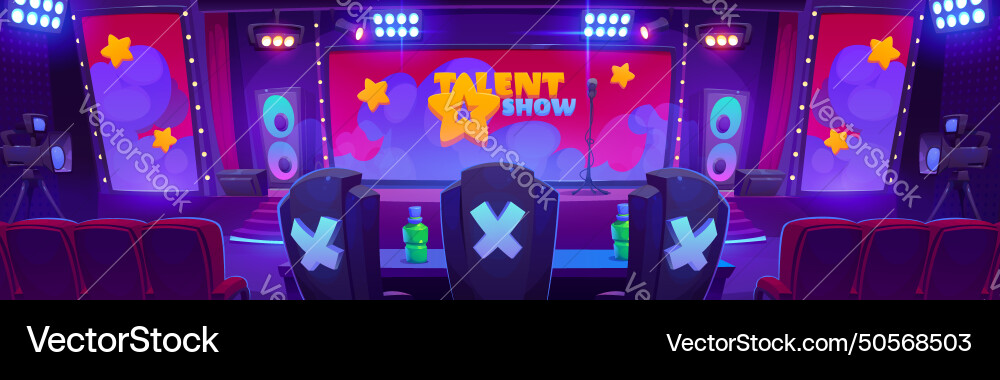 Talent show setup - cartoon Royalty Free Vector Image