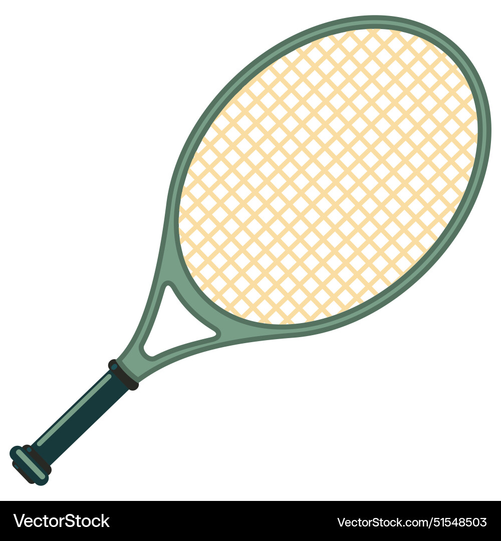 Tennis racket isolated on white Royalty Free Vector Image