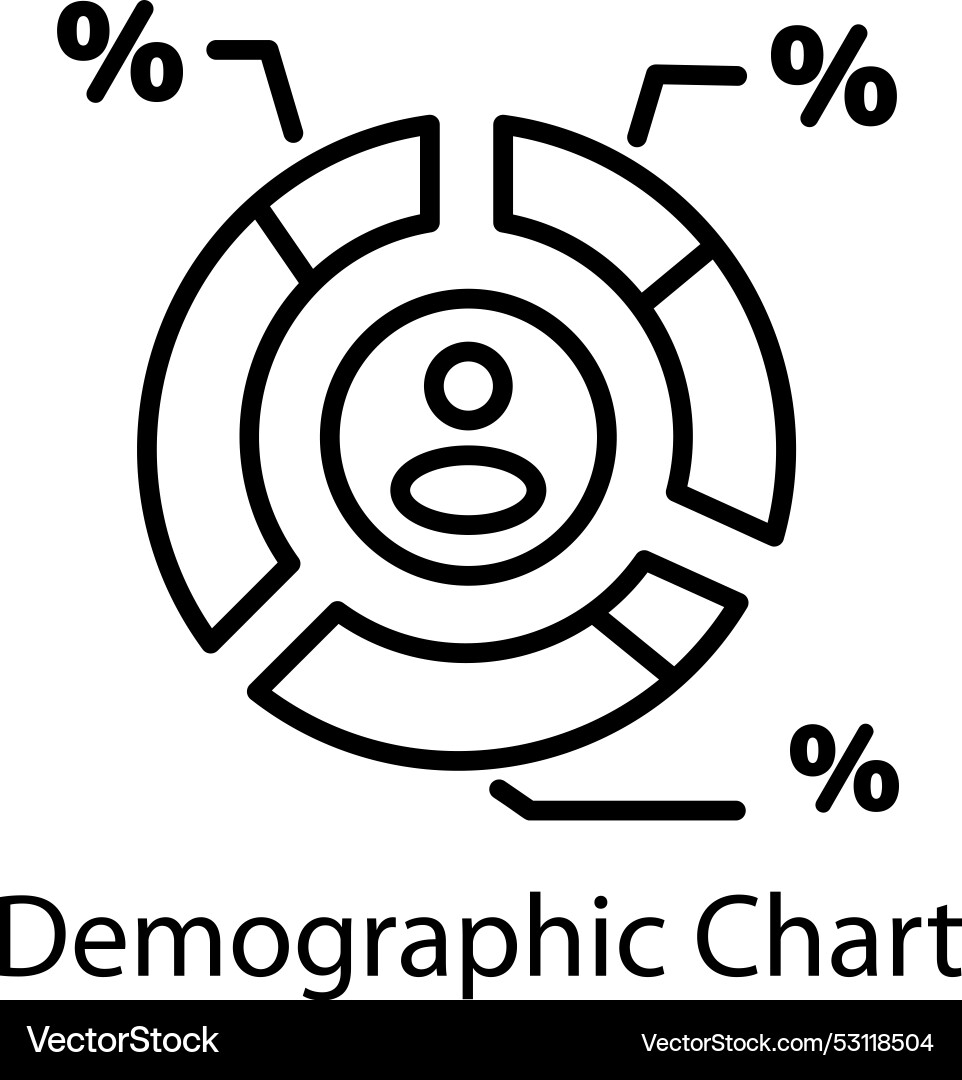 Demographic chart Royalty Free Vector Image - VectorStock