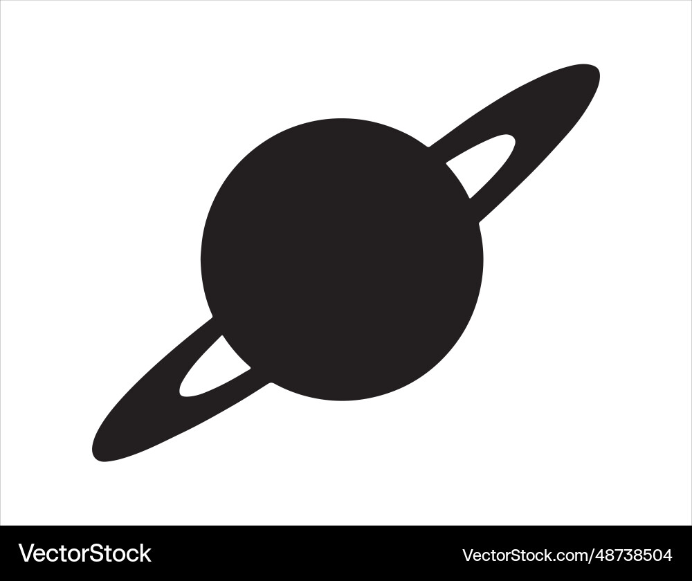 Planet silhouette art Royalty Free Vector Image