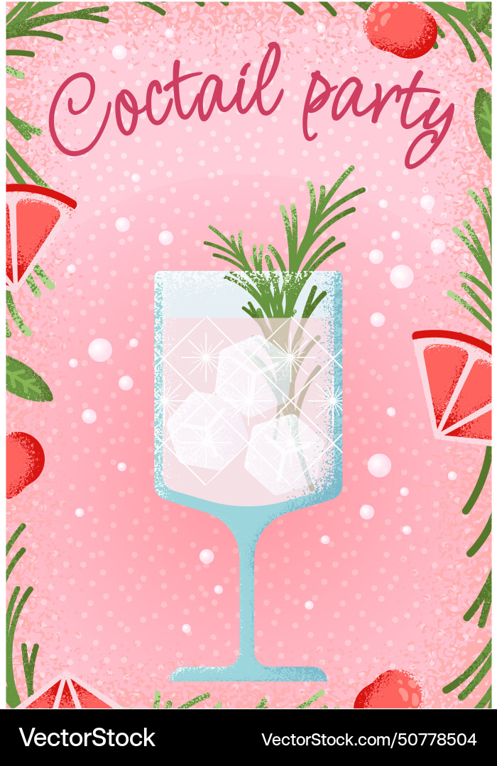 Summer cocktail party banner flyer Royalty Free Vector Image