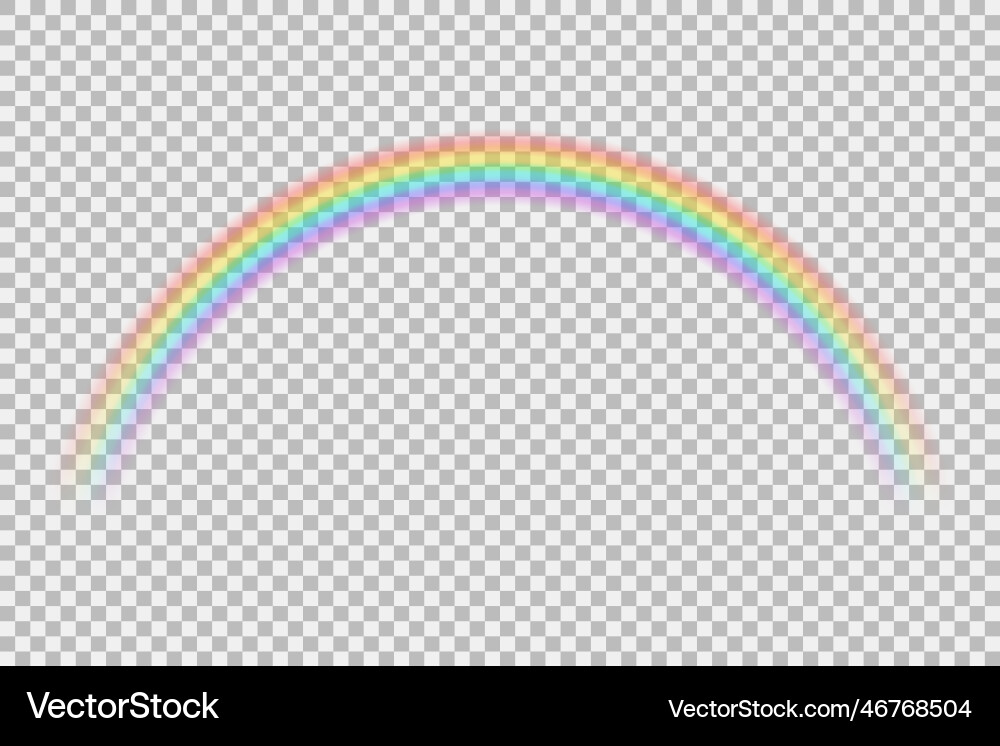 Translucent rainbow on transparent background Vector Image